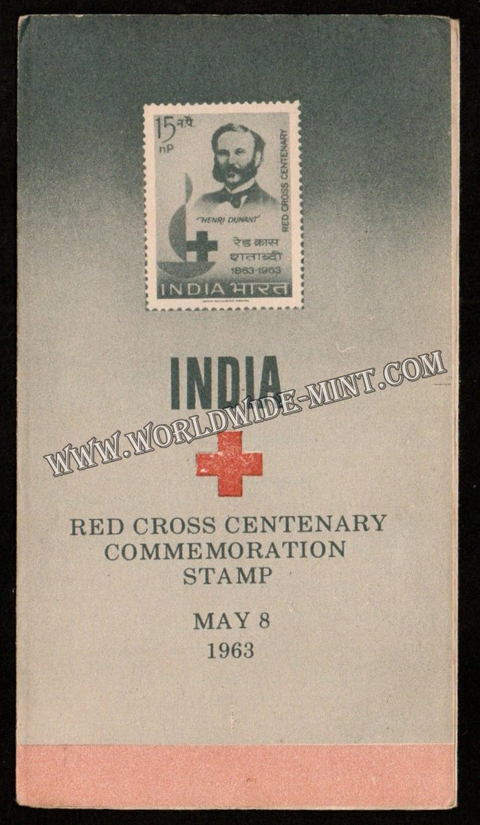 1963 INDIA Red Cross Centenary - Hendri Dunant Plain Unstamped Brochur – Worldwidemint