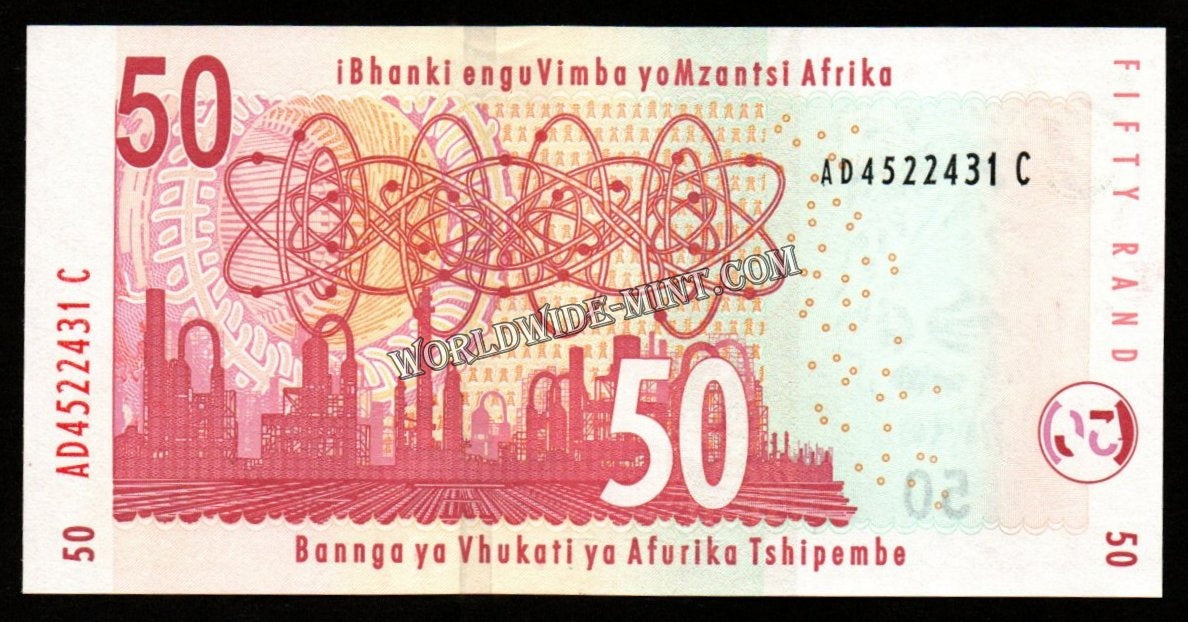South Africa 50 Rand 2005 UNC Bank Note #CN1079 – Worldwidemint