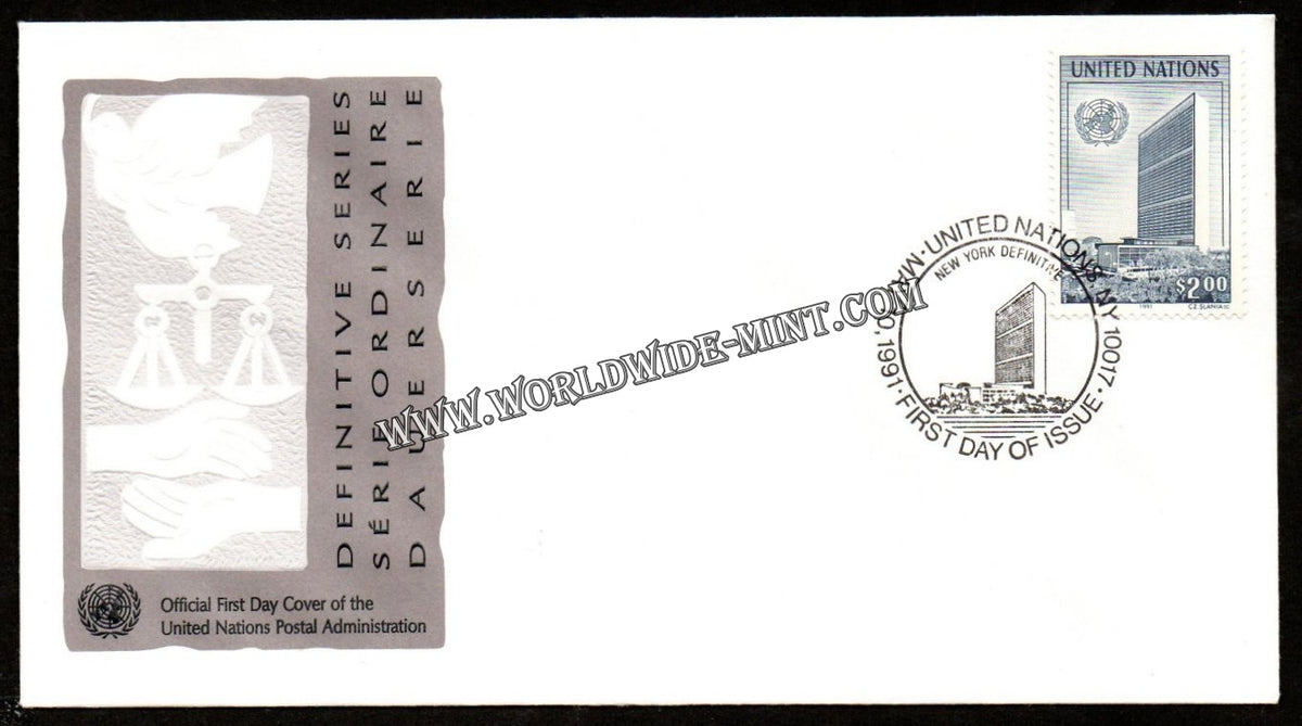 1984 UN Definitive Series - United Nations Head Quaters FDC #FA177g ...