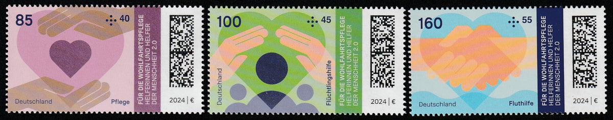 2024 Germany Welfare Stamps Set of 3 #FOR-1973 – Worldwidemint