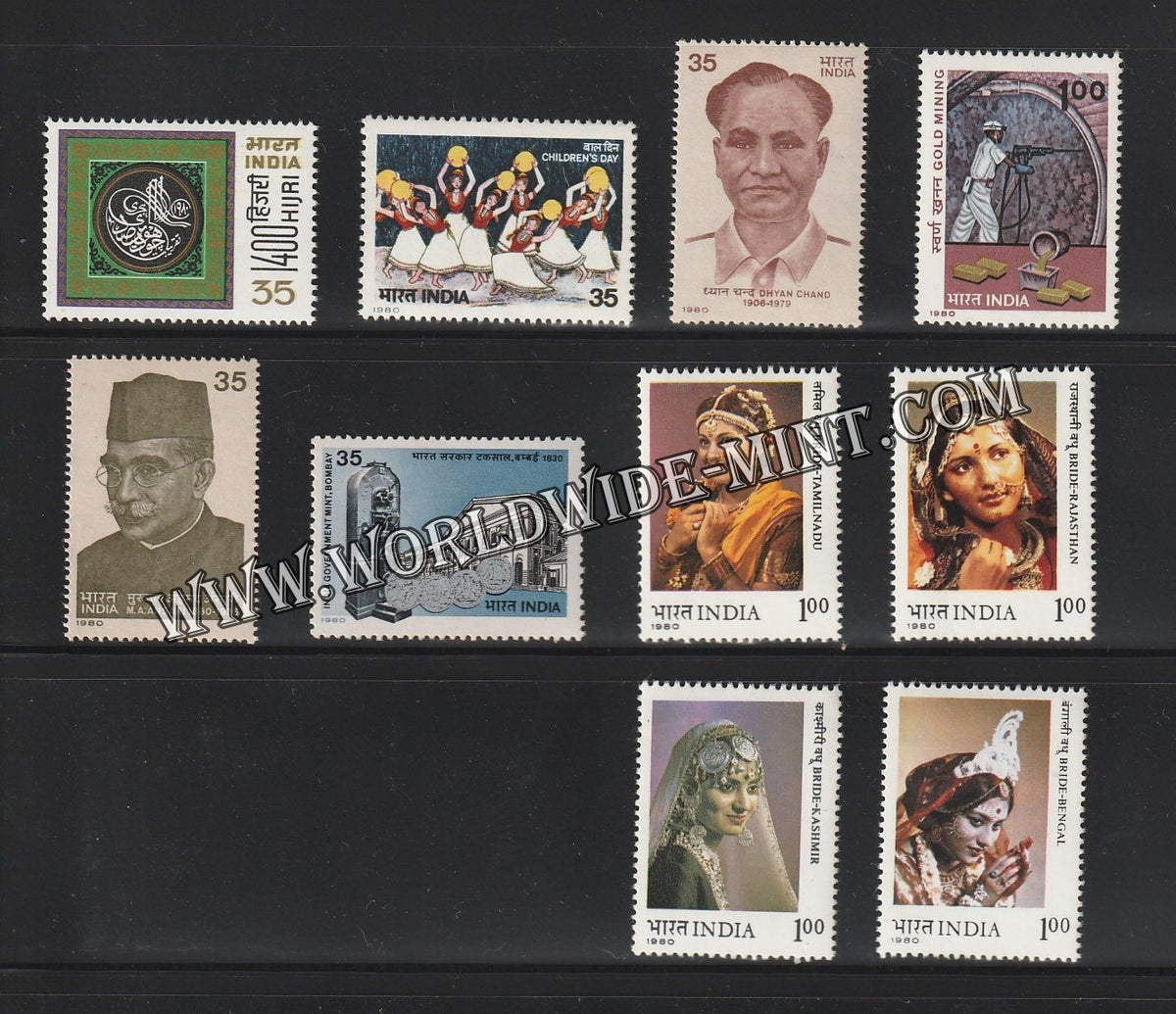 1980 INDIA Complete Year Pack MNH – Worldwidemint