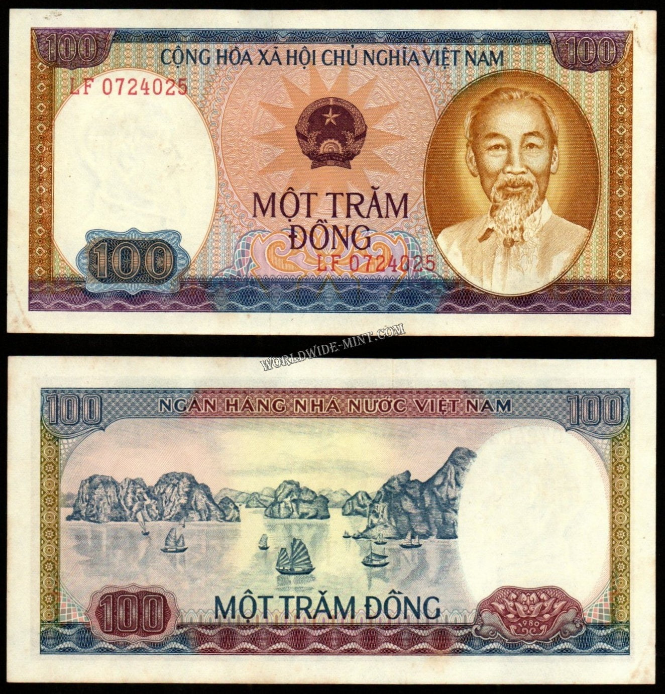 Vietnam 100 Dong 1980 - P#88a XF+ Bank Note #UCN288 – Worldwidemint