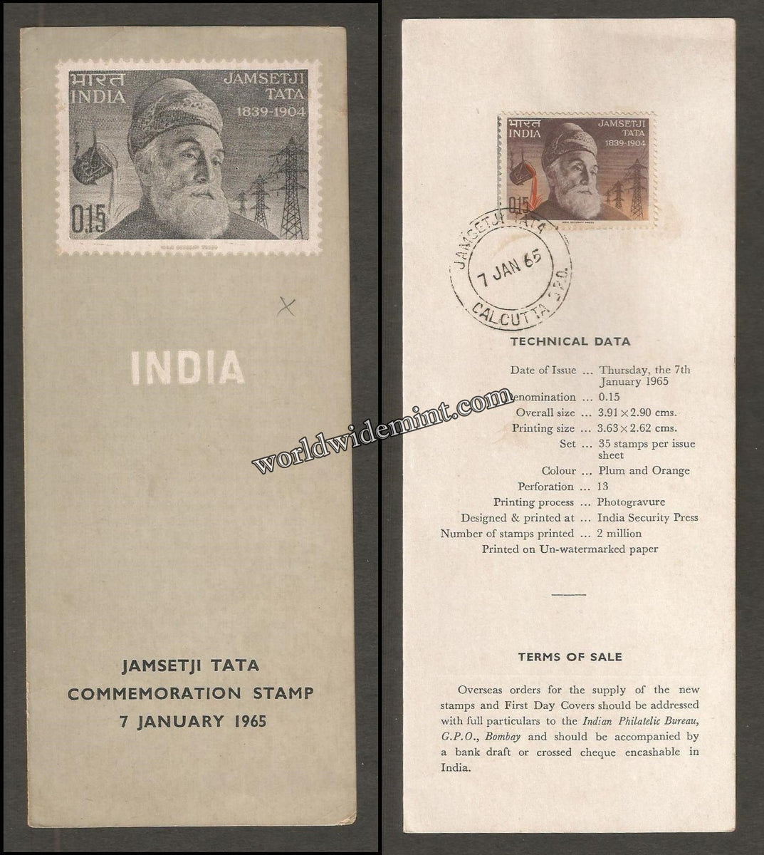 1965 INDIA Jamsetji Tata Brochure – Worldwidemint