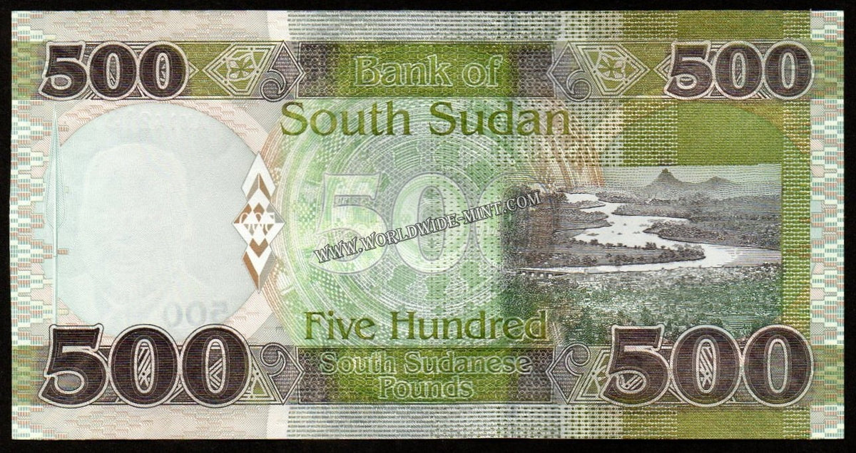 South Sudan 500 Pounds - 2020 UNC Banknote N#202618 – Worldwidemint