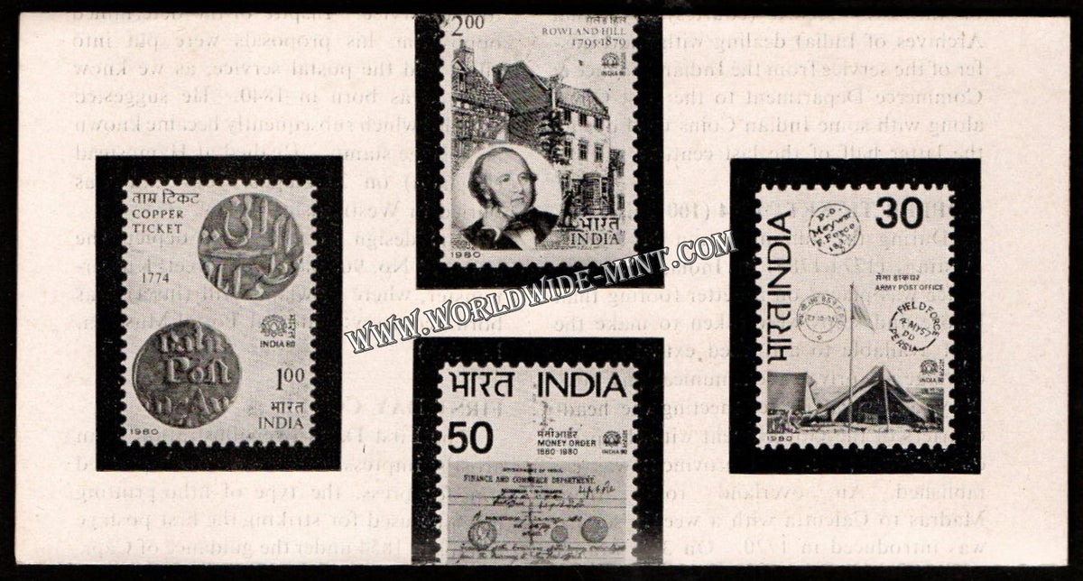 1980 INDIA '80 - 4v Set Plain Unstamped Brochure – Worldwidemint