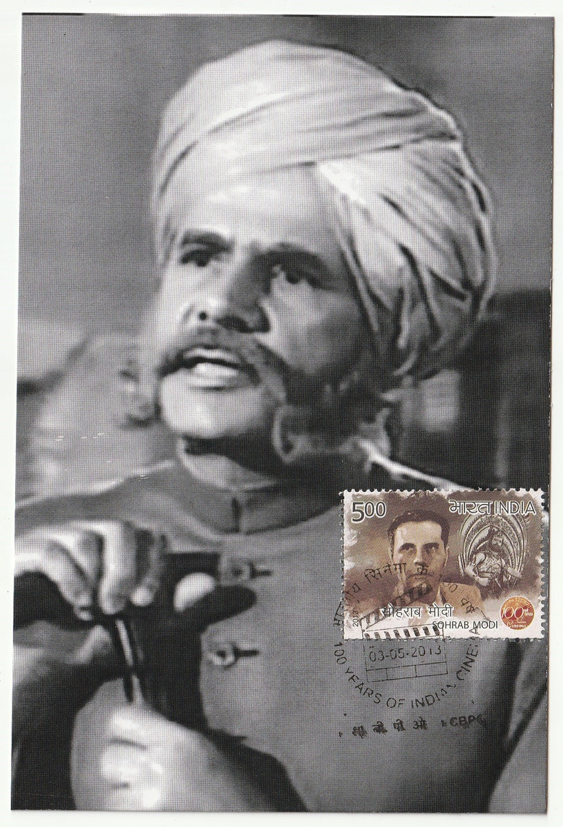 2013 100 Years of Indian Cinema - Sohrab Modi Private Maxim Card #MC26 ...