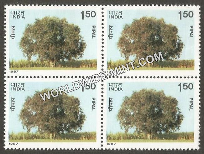 1987 Indian Trees-Pipal Block of 4 MNH – Worldwidemint