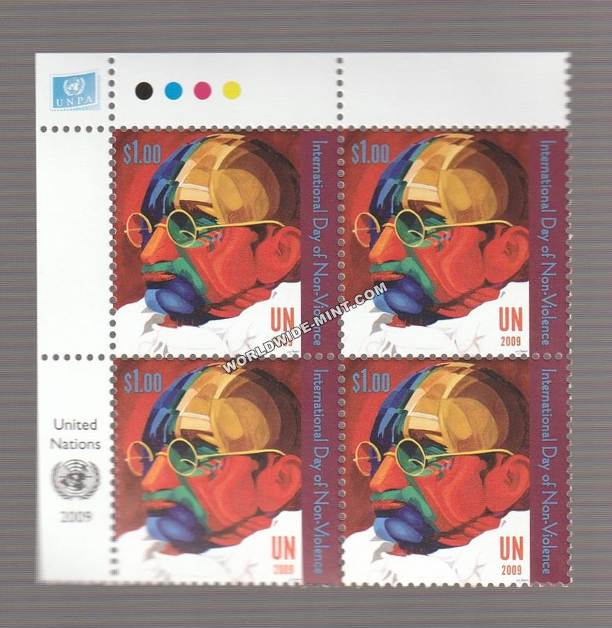 2009 United Nations Gandhi Block of 4 – Worldwidemint