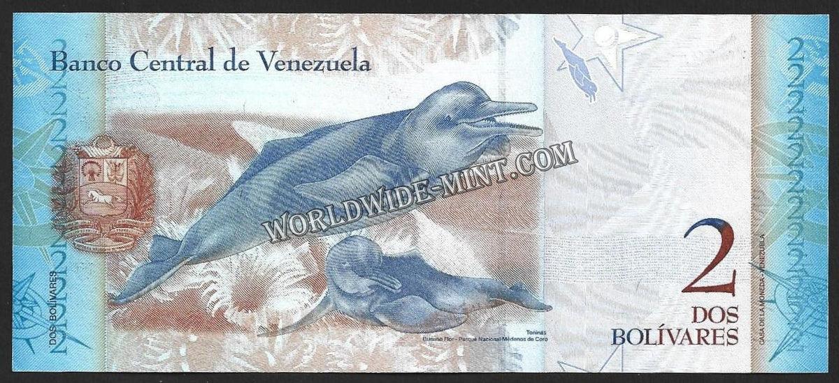 VENEZUELA 2007 - 2 BOLIVARES UNC CURRENCY NOTE #CN577 – Worldwidemint