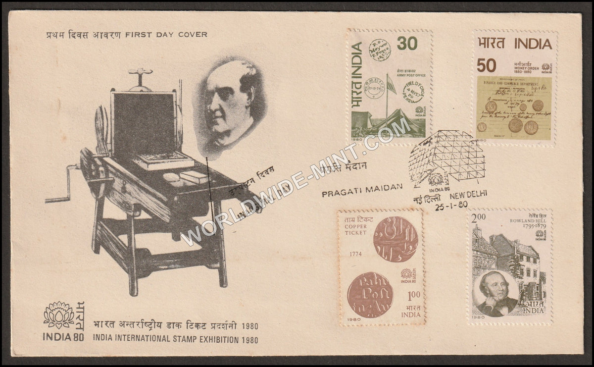 1980 INDIA '80- 4v Set FDC – Worldwidemint